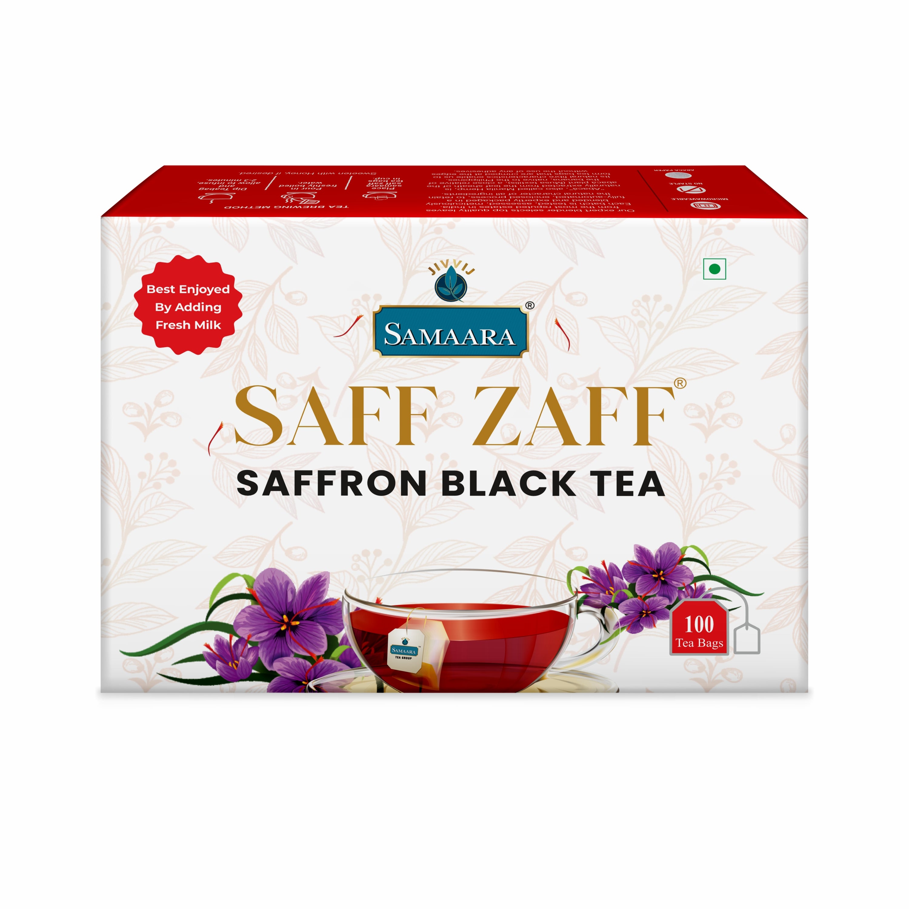 Buy SAFF ZAFF Saffron Tea - 100 Tea Bags