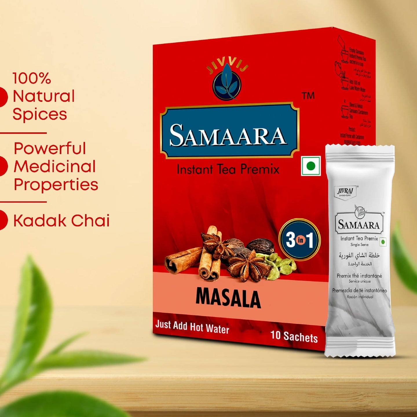 Jivvij Samaara Masala Instant Premix Tea 10 Sachets – Samaara Tea